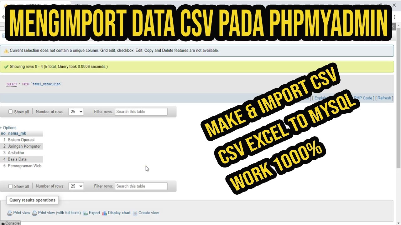 Tutorial Cara Mengimport Data Csv Excel Ke Phpmyadmin Mysql Youtube tutorial-cara-mengimport-data-csv-excel-ke-phpmyadmin-mysql-youtube