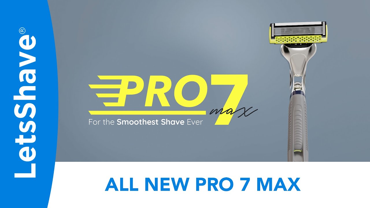 LetsShave Pro 7 Max Razor For Men | World's First 7-Blade Razor ...
