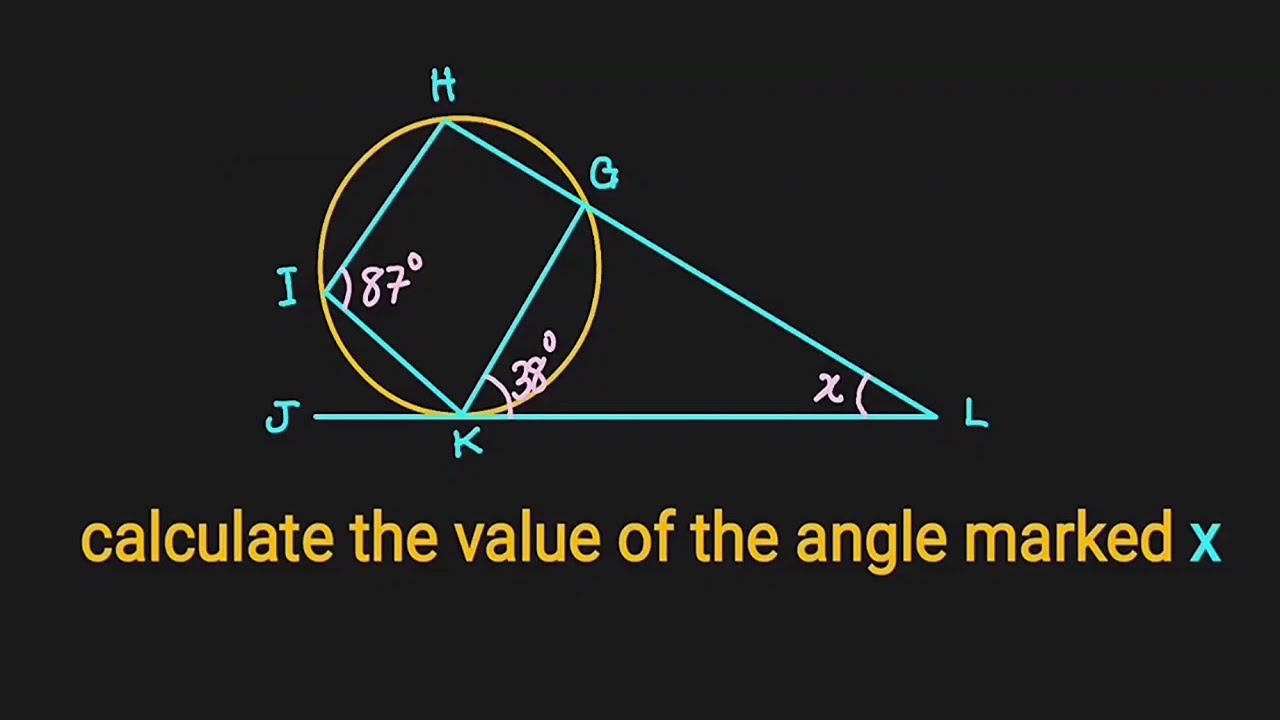 Circle Theorem | Angle between a tangent and extended chord - YouTube