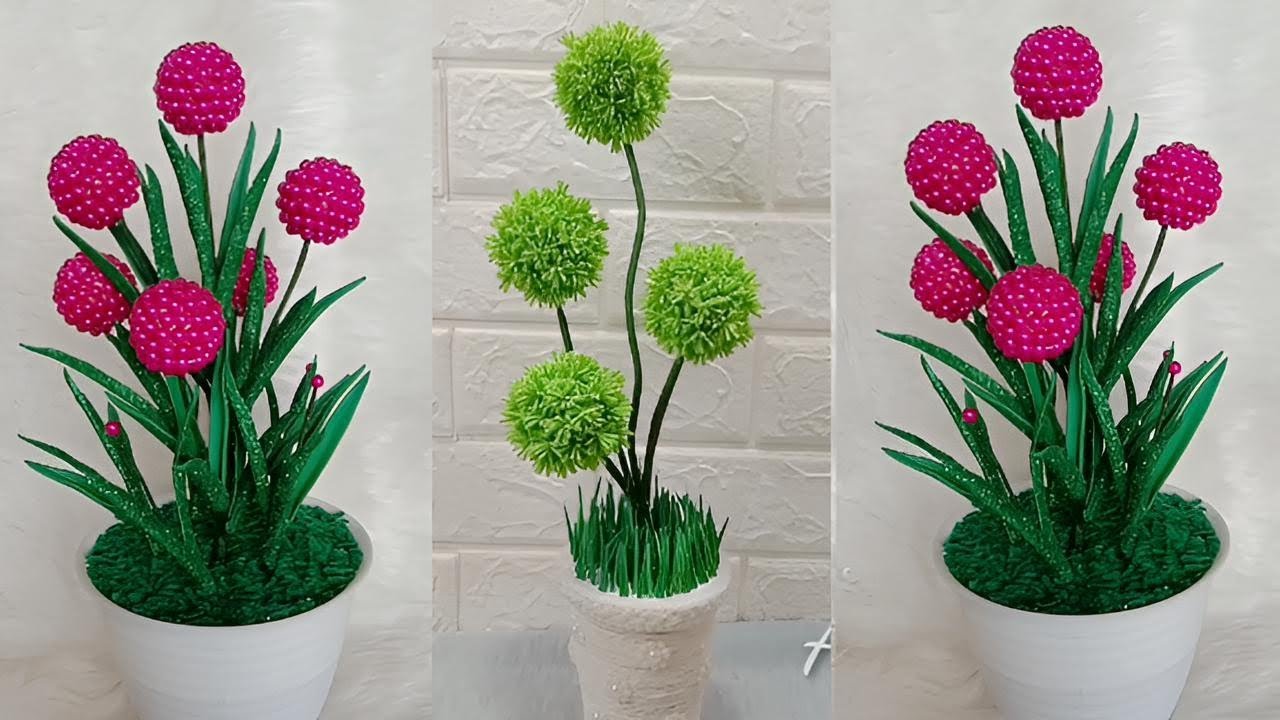 2 Design Flowers from Foamiran & Pearl | 2 Desain Bunga yang cantik ...