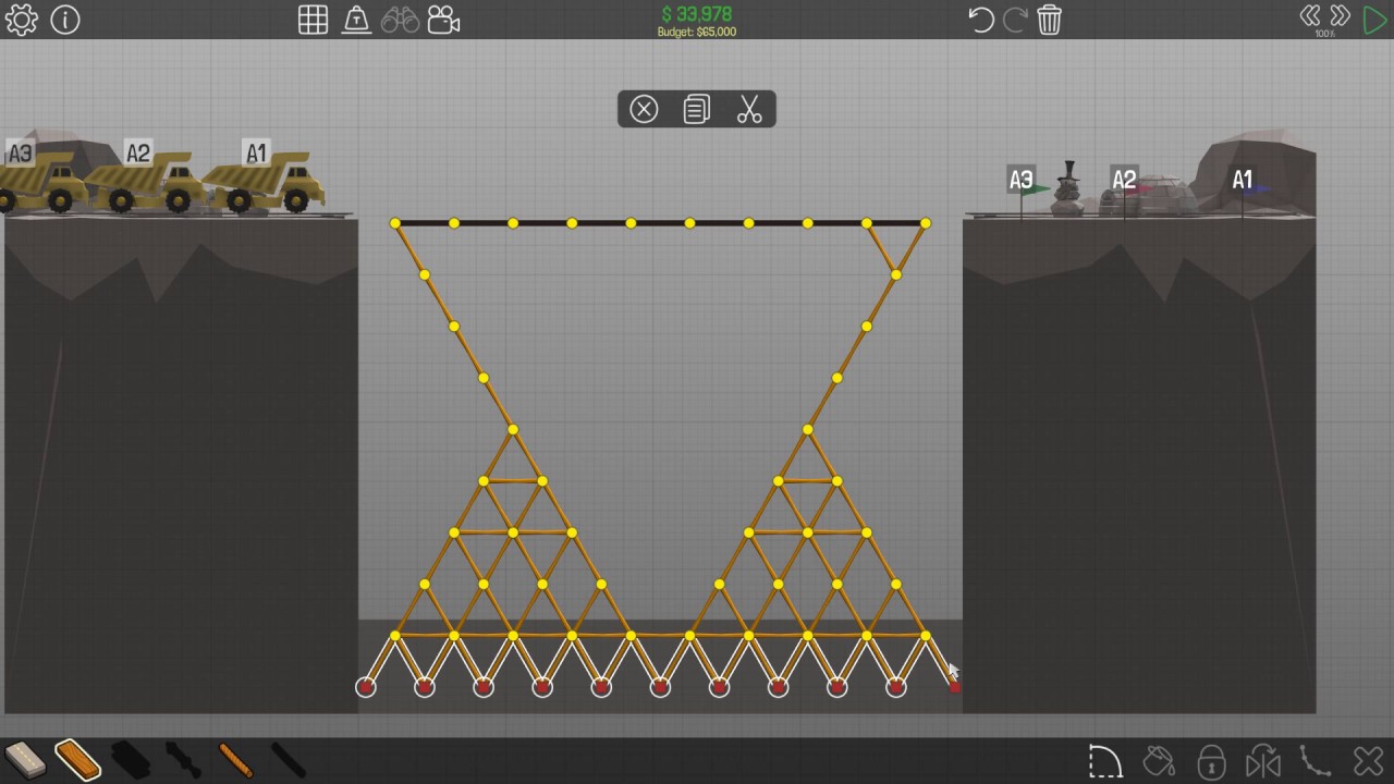 Poly Bridge 3-11 Tall Bridge - YouTube