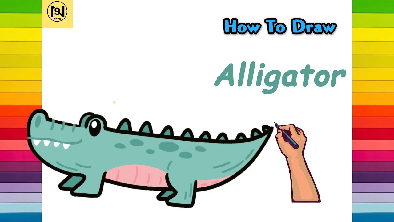 How to Draw Alligator Easy - YouTube