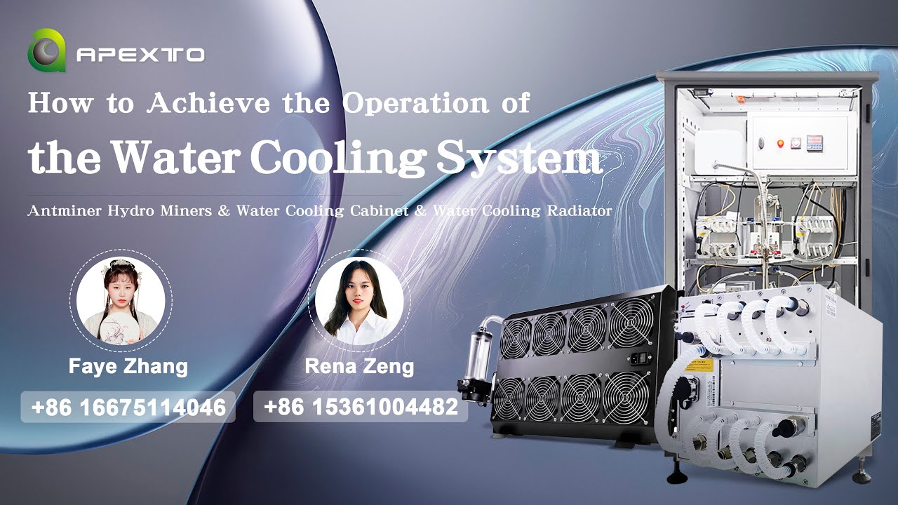 Apexto Water Cooling Cabinet Support 6 Pcs Antminer Hydro Miners 8kW ...