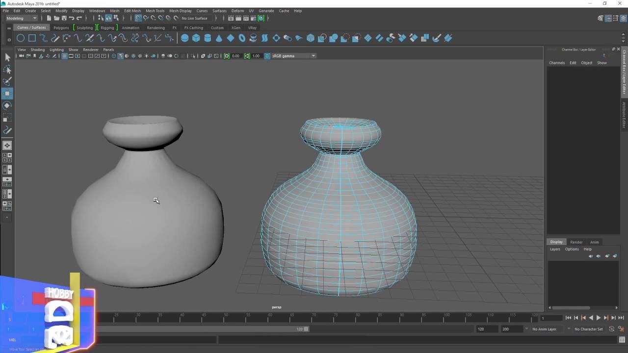 Tutorial Convertir NURBS a Polígonos Maya - YouTube