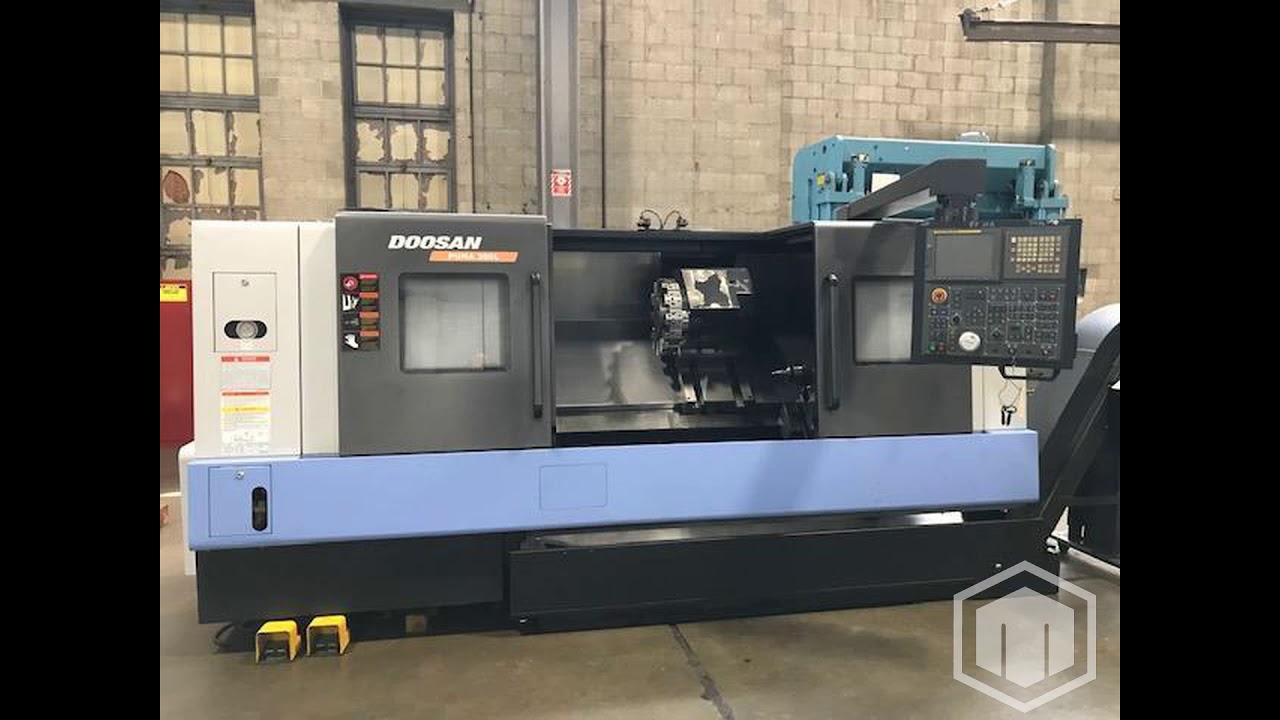 2008 Doosan Puma 300LC - CNC Horizontal Lathe - YouTube