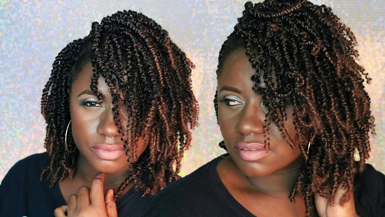 How to Crochet Hair Tutorial: 1B/30 Spring Twist 8" W/ YOUNGther Hair ...