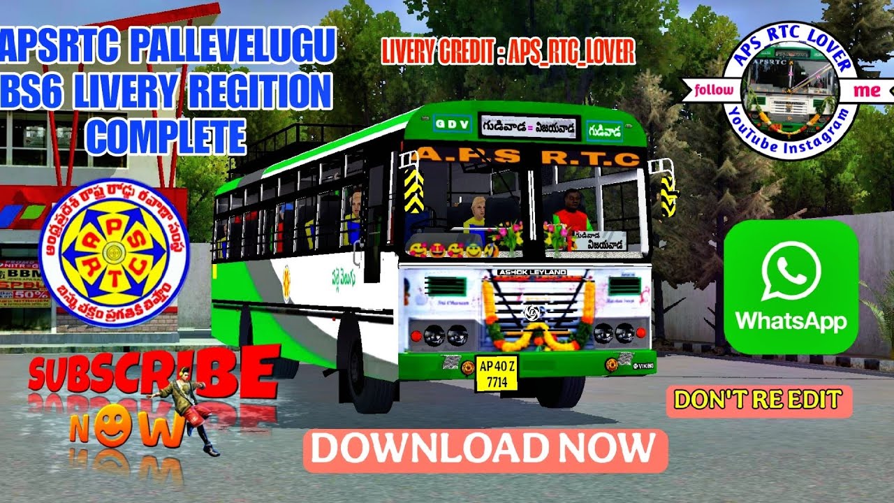 APSRTC PALLEVELUGU BS6 LIVERY THIS LINK DESCRIPTION 👇👇 - YouTube