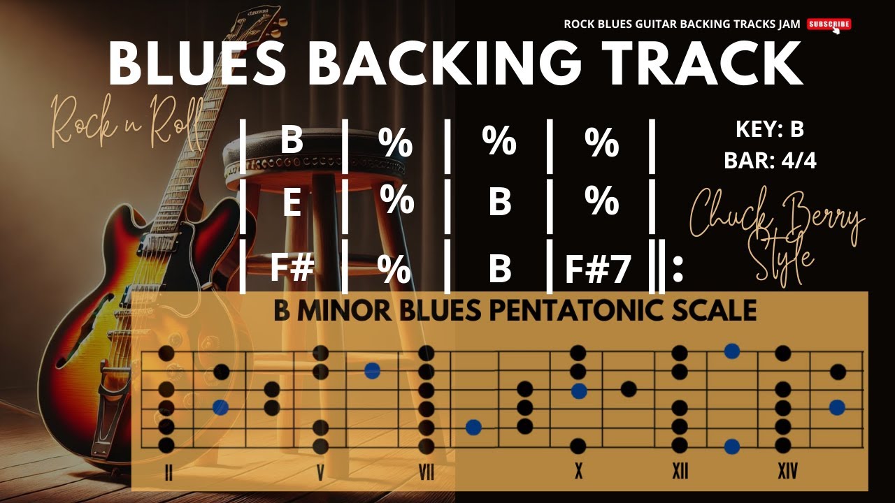 Rock n Roll Blues Backing Track in B (Chuck Berry Style) With Blues ...