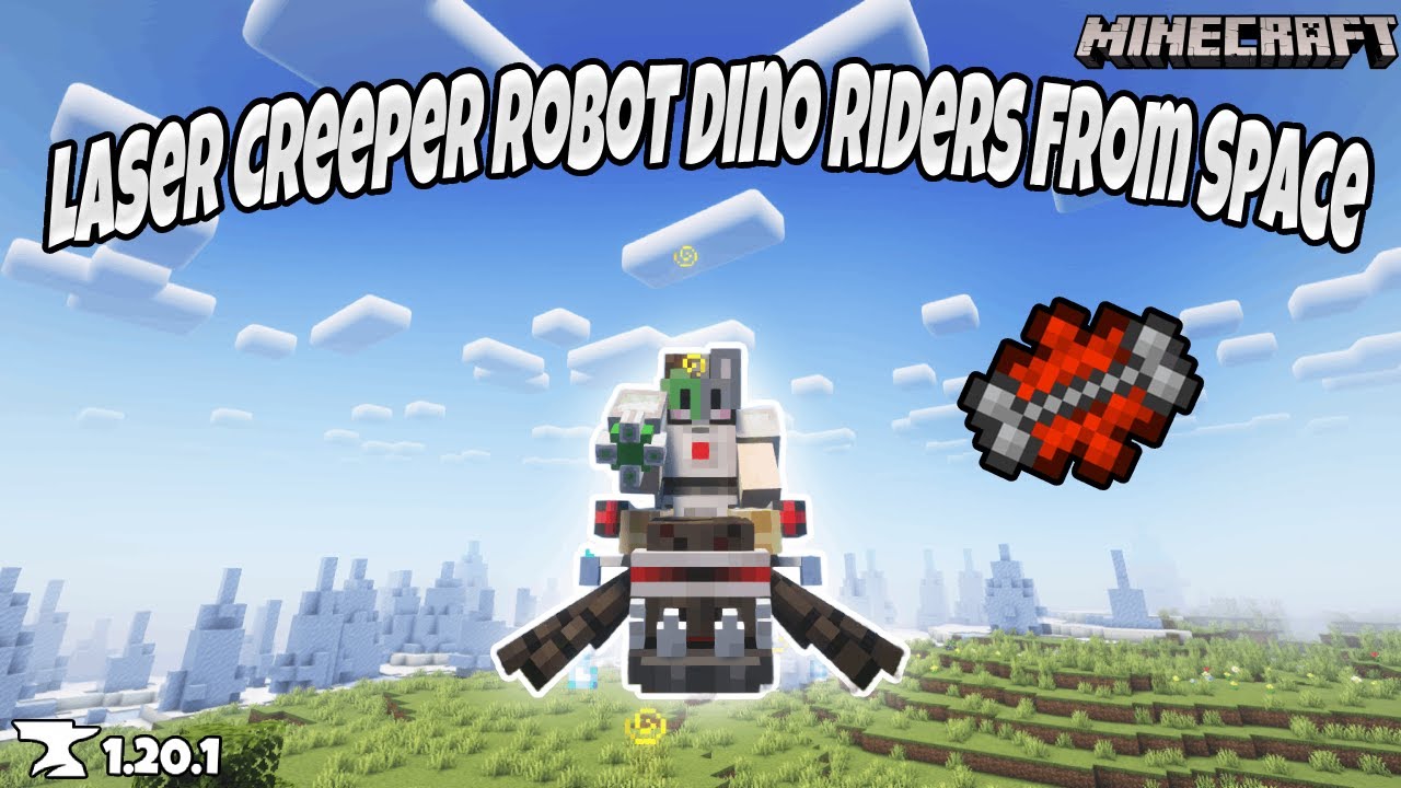 Laser Creeper Robot Dino Riders From Space | 1.20.1 Mod Showcase - YouTube