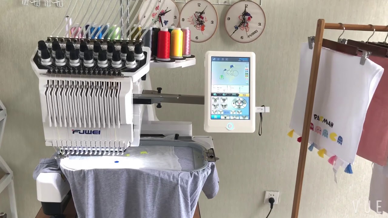 FUWEI new type BF-1500 single head home embroidery machine - YouTube