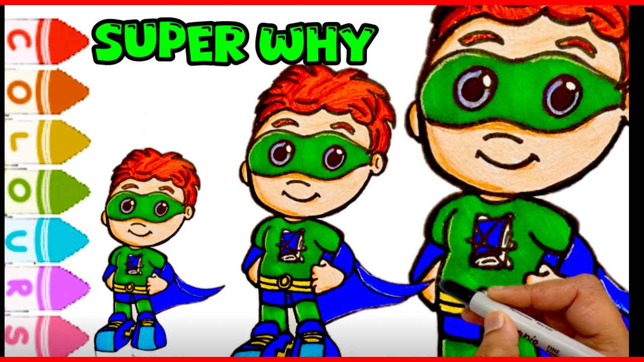 How to Draw Super Why | step by step drawing @Simply_art931 - YouTube