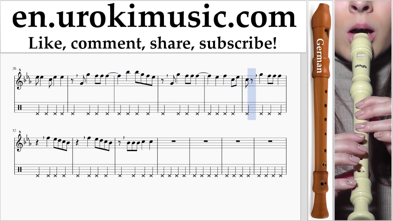Recorder lessons (G.) Meghan Trainor - I'm A Lady Sheet Music Tutorial ...