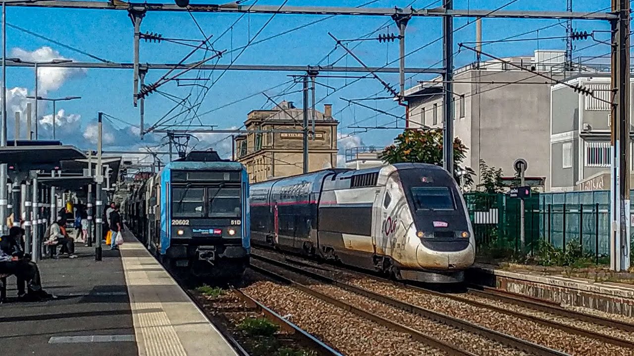 TGV, Eurostar, Thalys, TER, RER, transilien à Saint-Denis (93) - YouTube