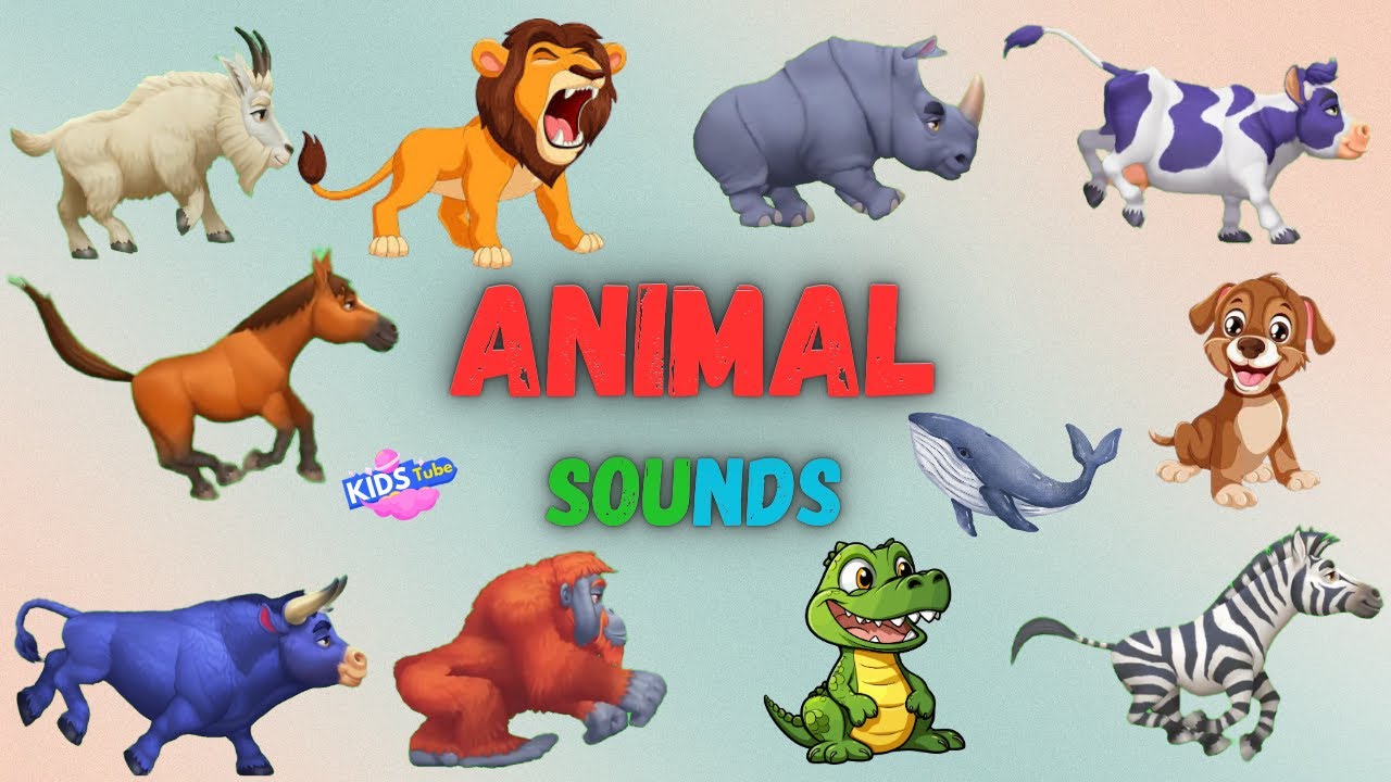 Zoo & Farm Animal Sounds Song | Learn Animal Noises for Kids | Fun ...