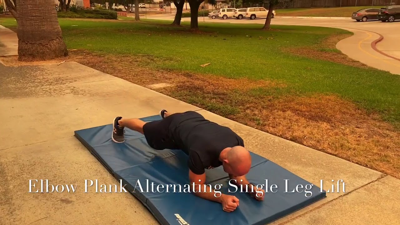 Elbow Plank Alternating Single Leg Lift - YouTube