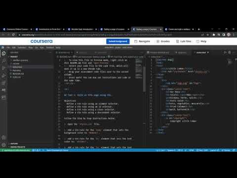 Meta introduction to Frontend Development Week 2- Assignment 2-Styling a page Coursera 2023 ...