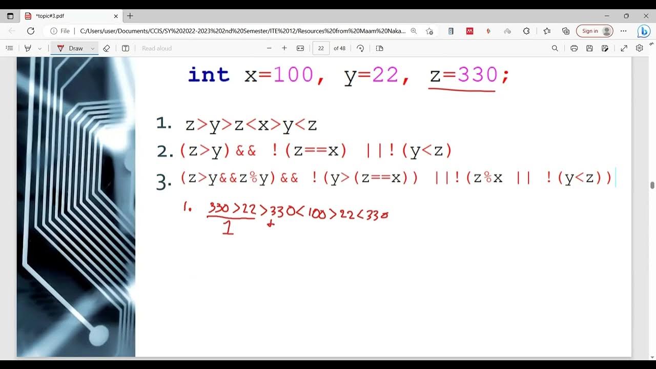Selection Structure (Example 1) - YouTube