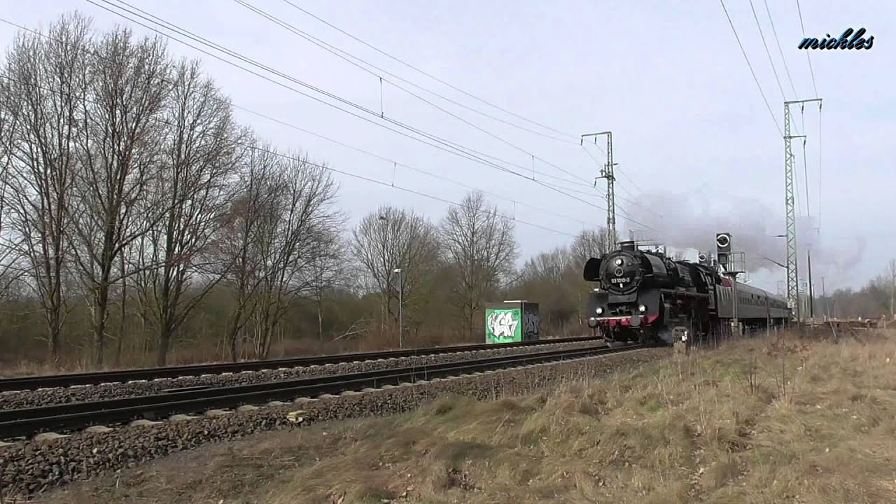 Mit dem "FD Rheingold" + 03 1010-2 + PCW7 (223 081-1) zum DTM in Berlin ...