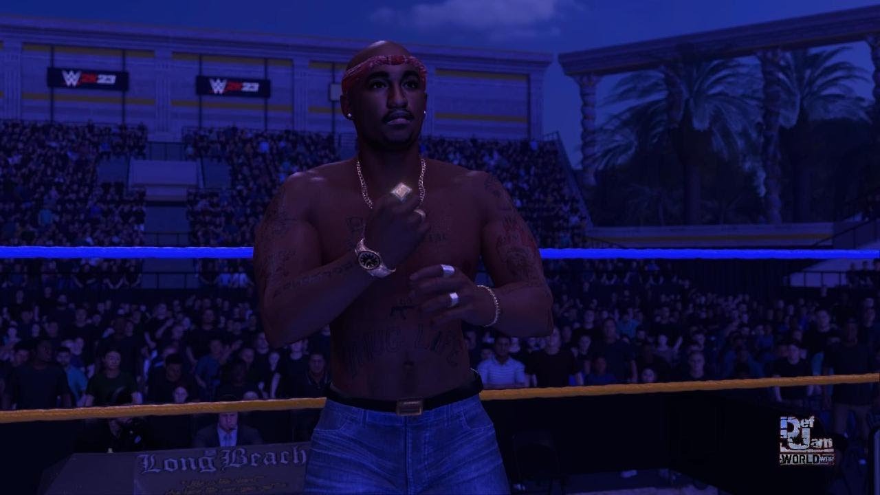 BRAWL AT THE BEACH | 2PAC VS SNOOP DOGG DEATHROW TITLE MATCH | DEF JAM ...