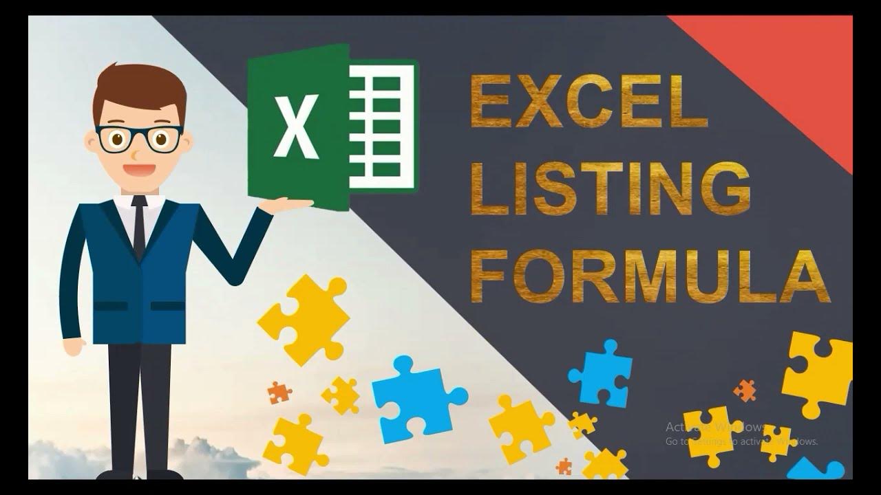 Excel Formula - Name List Arrangement - YouTube