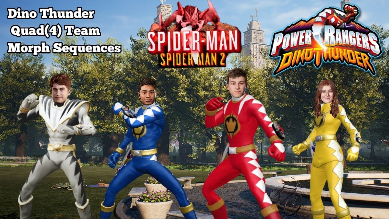Marvel's Spider-Man 2- Dino Thunder Quad Team Up Morph Sequences (Red ...