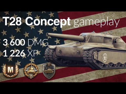 T28 Concept: Unique tank gameplay (World of Tanks) 60fps - YouTube