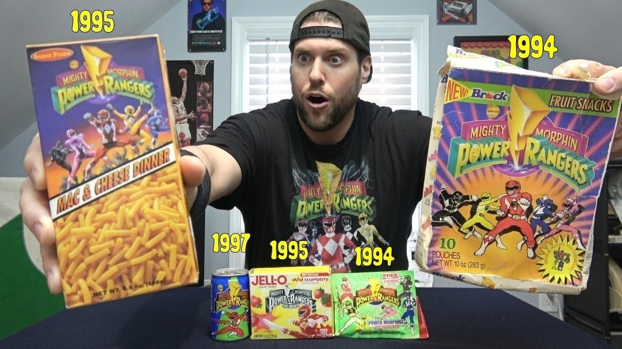Consuming RARE 29 Year Old "Mighty Morphin Power Rangers" Snacks (In ...