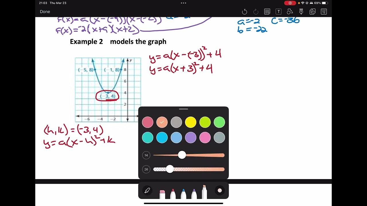 8.8 Modeling with Quadratic Functions - YouTube