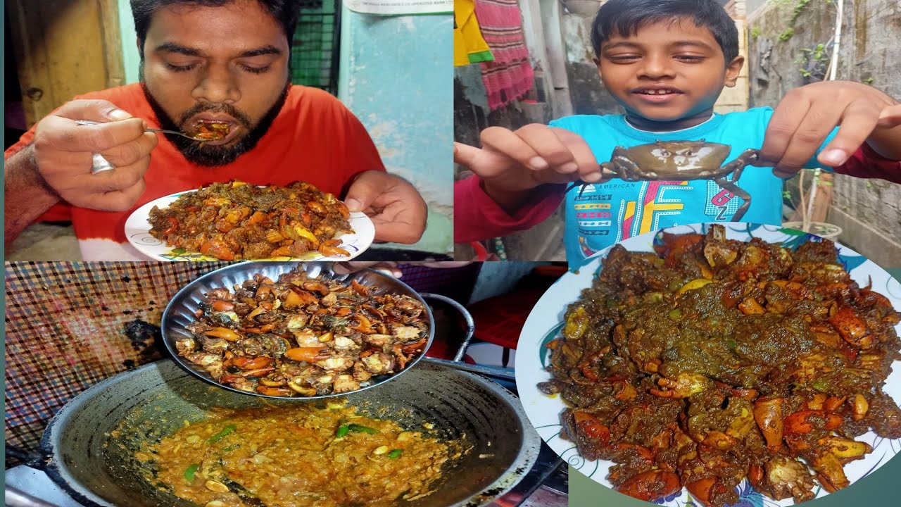 CRAB recipe! Small CRAB cooking and eating by@Middlleclass Family ...