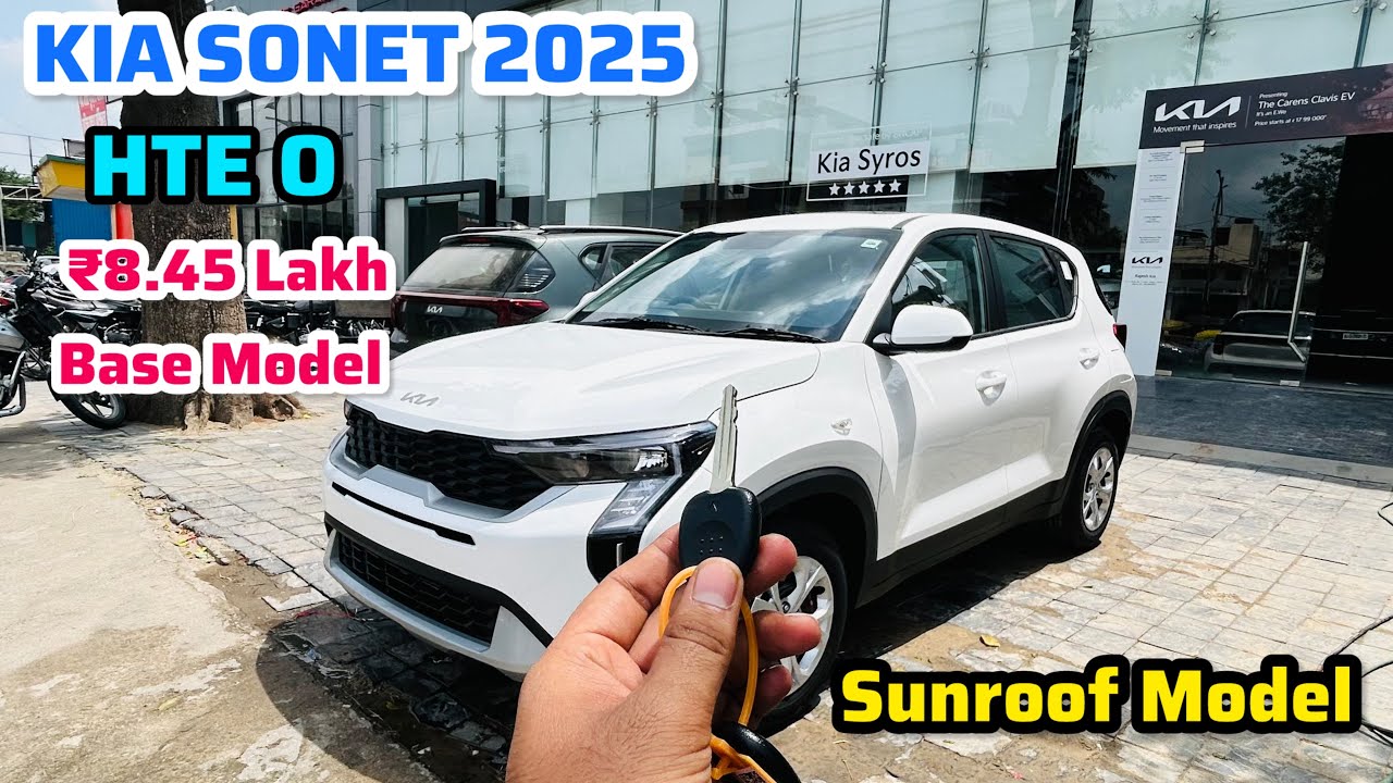 Kia Sonet Base Model Hte Optional 2025💥 Sunroof- DRL- Features-Price ₹8 ...