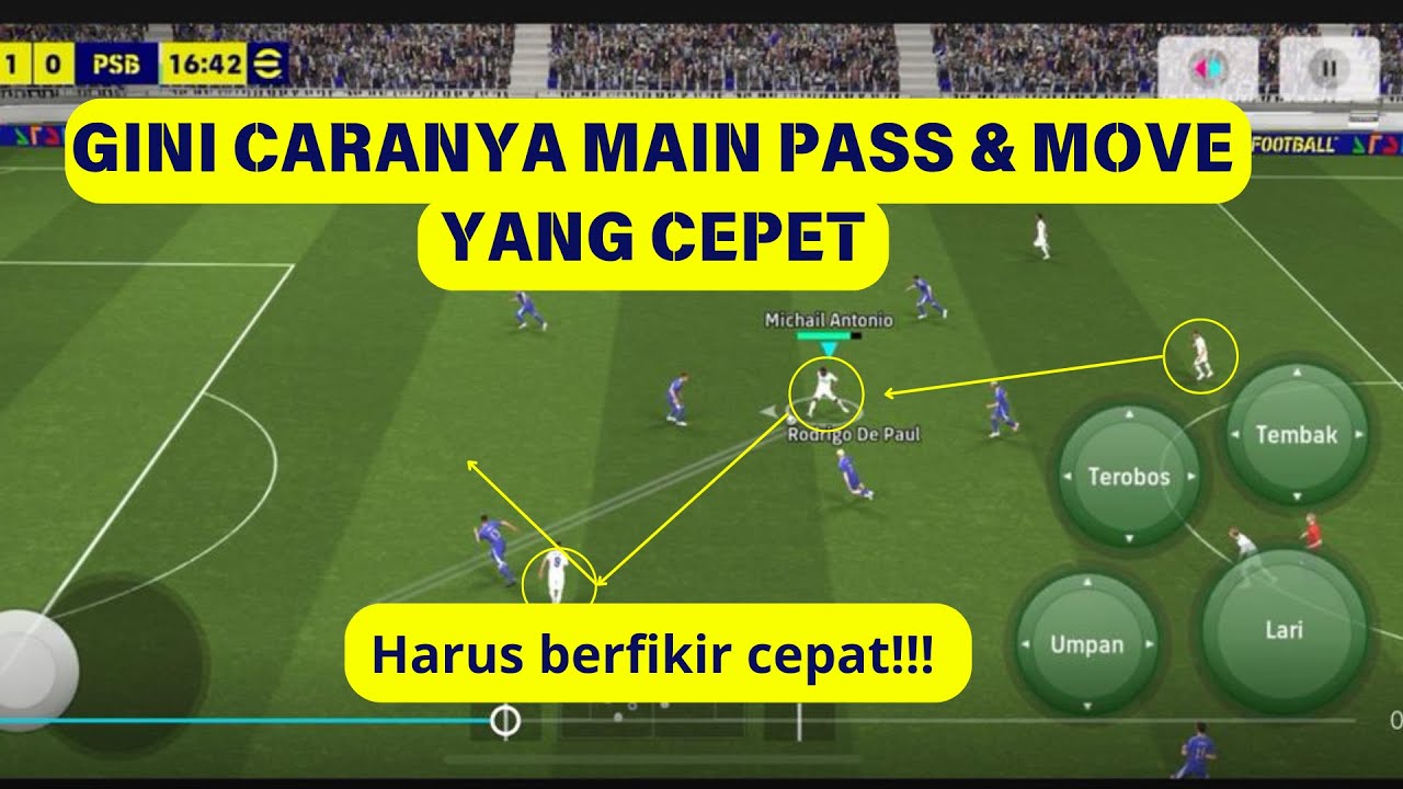 CARA MAIN PASS & MOVE CEPET DI EFOTBALL!! PERHATIKAN JUGA PEMAIN KAMU ...