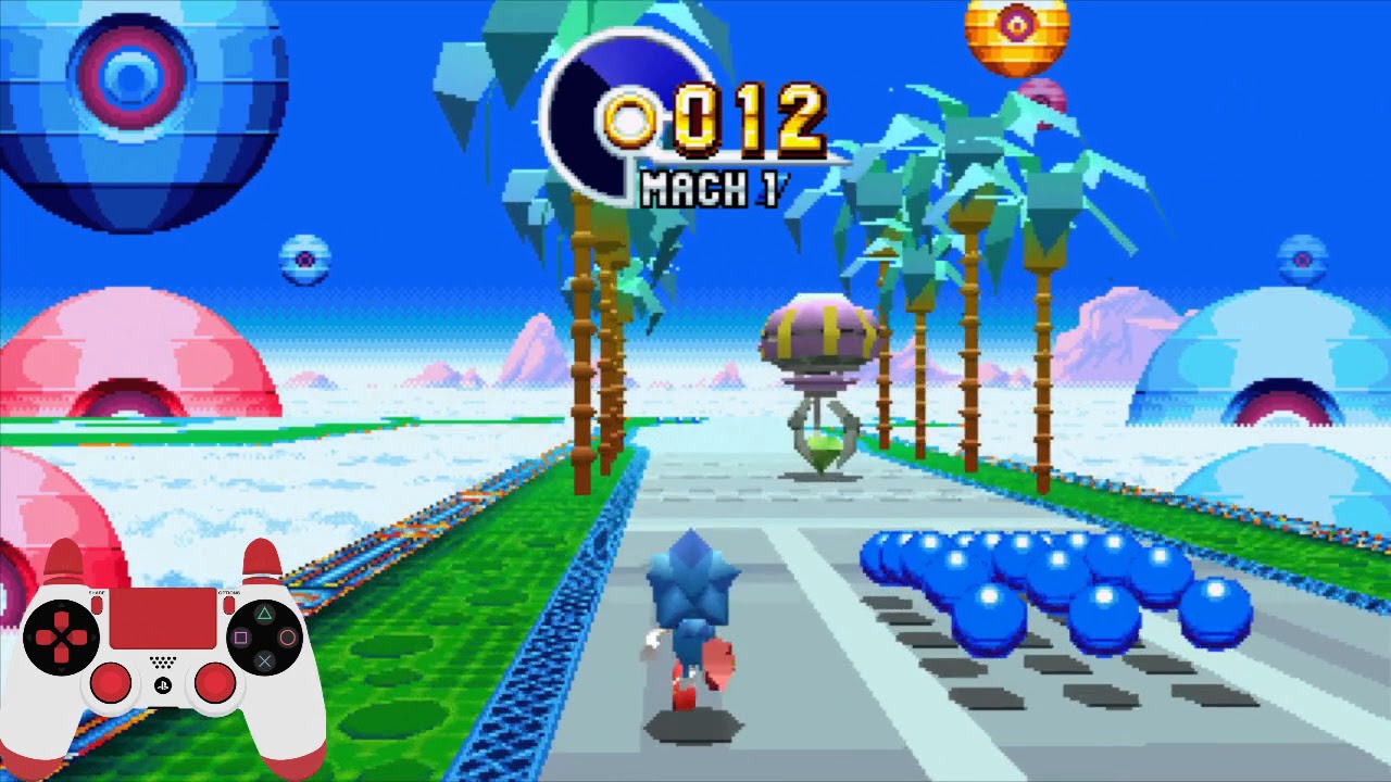 Sonic Mania (PS4): Special Stage Mach 1 Strategy How To (Gamepad Inputs ...