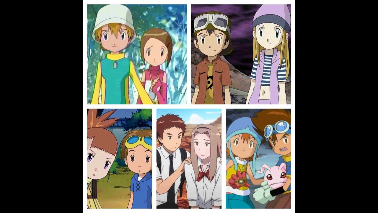 MIS 5 PAREJAS DE DIGIMON FAVORITAS - YouTube