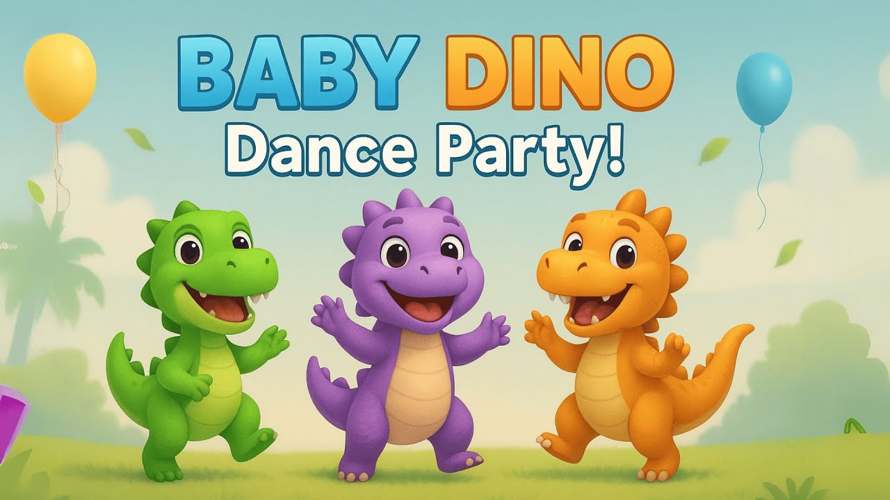 Baby Dino Dance Party! 🦖🎶 Jump, Stomp & Sing with Cute Dinosaurs! - YouTube
