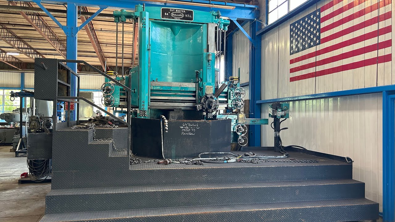 64” BULLARD CUTMASTER High Column Vertical Boring Mill, 82” Under Rail ...