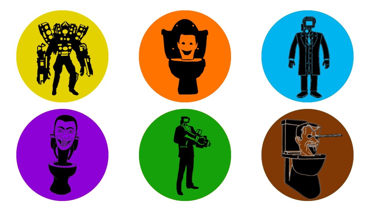 RAINBOW COLORS - Cameraman, G-Man, Scientist Cameraman, Giant, Toilet ...
