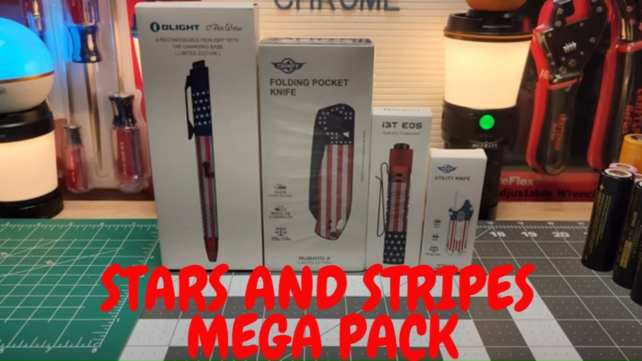 OLIGHT STARS AND STRIPES MEGA PACK I3T EOS,O'PEN GLOW,RUBATO2,OTACLE ...