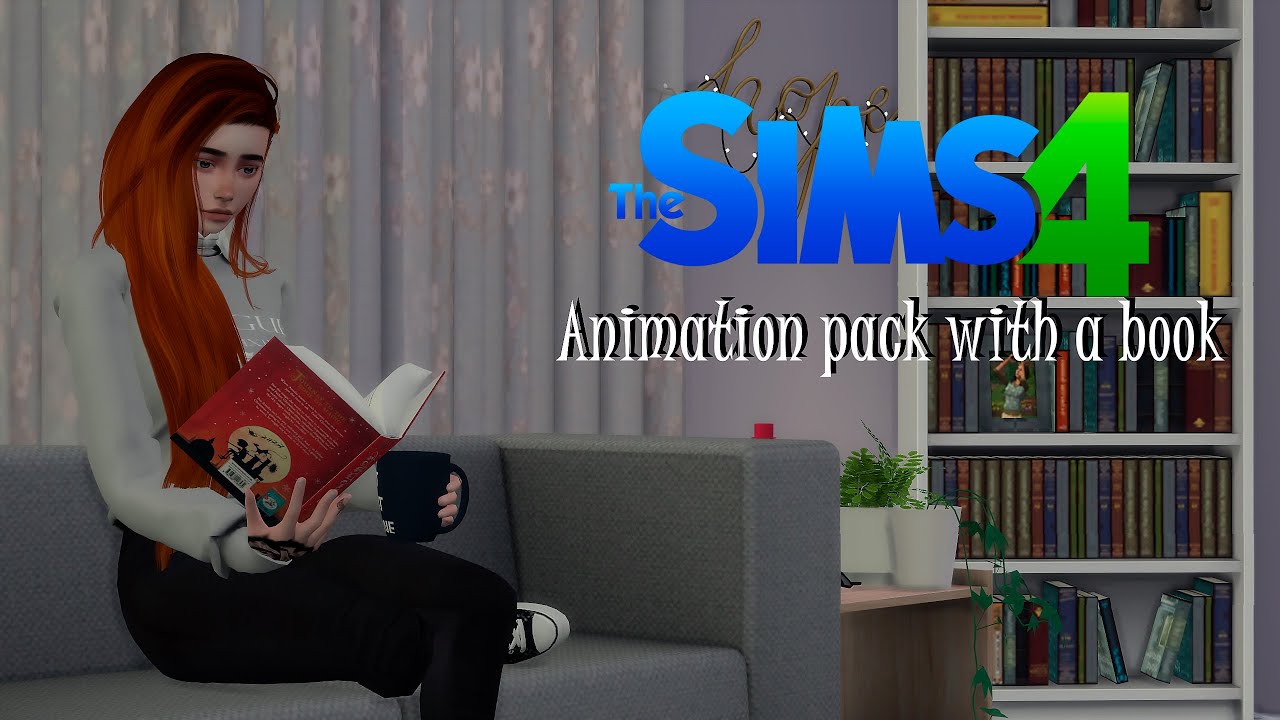 The Sims 4 Animation pack with a book (DOWNLOAD) - YouTube