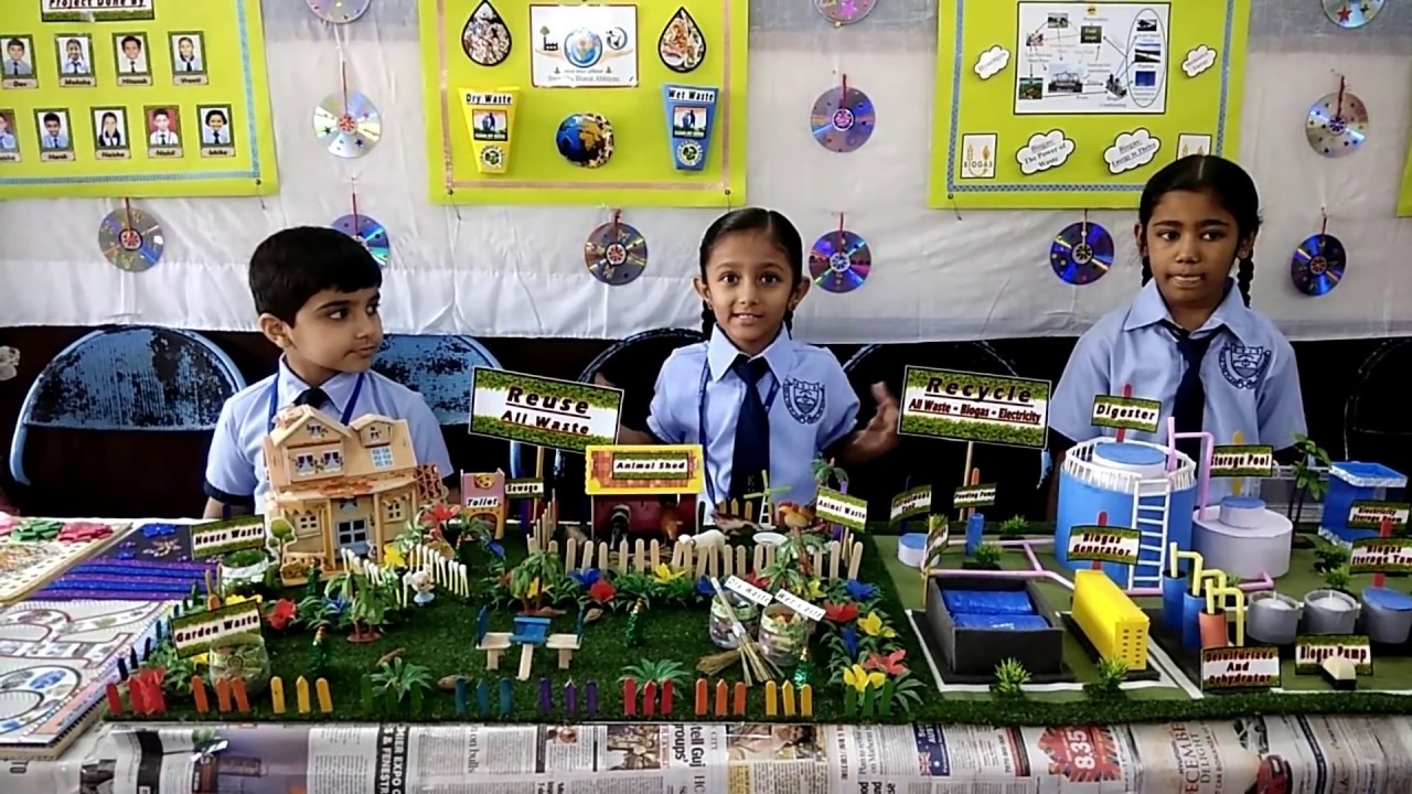 Science Project | Electricity From Biogas | Concept - 3 R's - Reduce ...