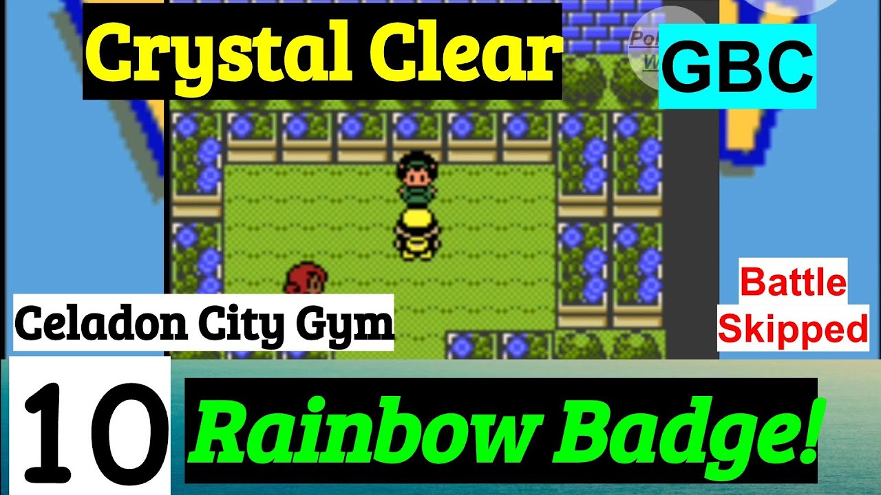Pokemon Crystal Clear Part 10 Rainbow Badge Of Celadon City Gym | GBC ...