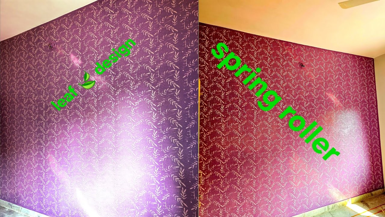 Spring roller texture design by dulax special effect paint in hand work ...