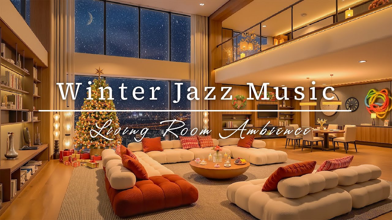 Winter Jazz Music Relaxing Jazz Piano Music and Snow Ambience in Winter ...