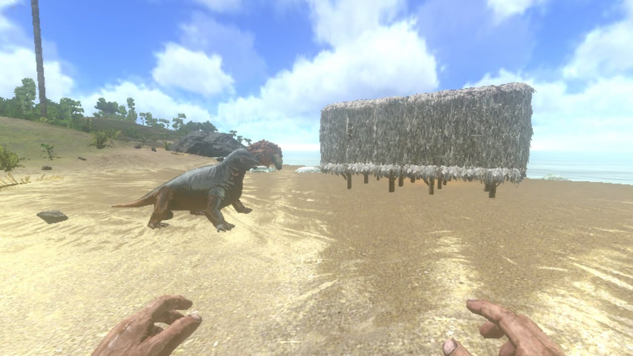 Ark survival evolved| our first hut and first tame| - YouTube