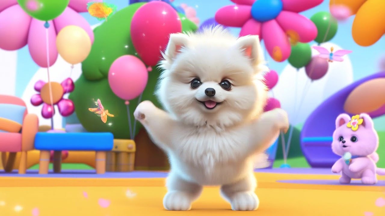 Jaga Jaga Pomy Song 🐶 Pomeranian Puppy | Funny Nursery Rhymes For Kids ...