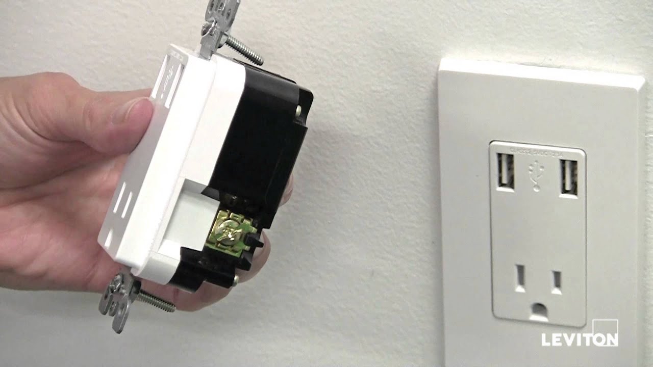 Leviton Combination USB Charger and Receptacle - YouTube