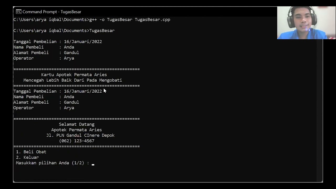 Presentasi Tugas Besar Algoritma dan Pemrograman Penjualan Obat di ...