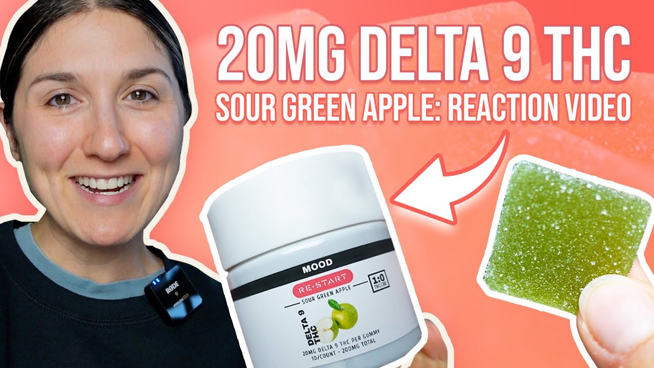 20mg D9 THC Sour Green Apple: Reaction Video - YouTube
