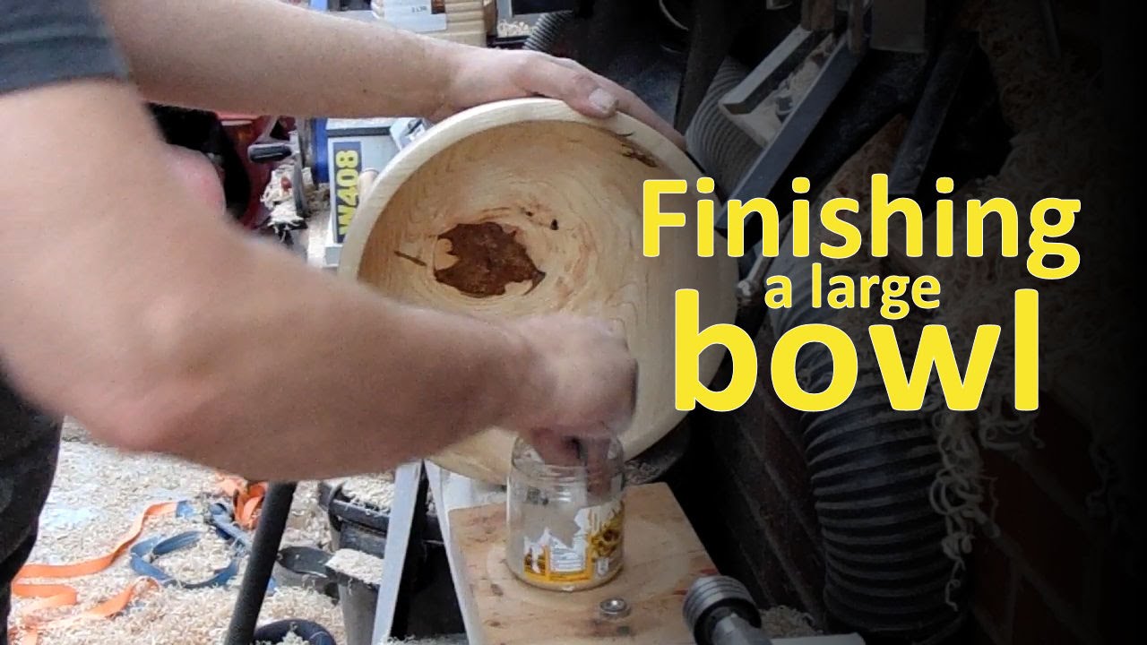 Hollowing & Finishing a large Ash bowl - YouTube