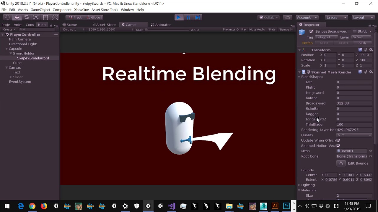 Swipey Sword with Auto Motion Smear (Low Poly) - YouTube