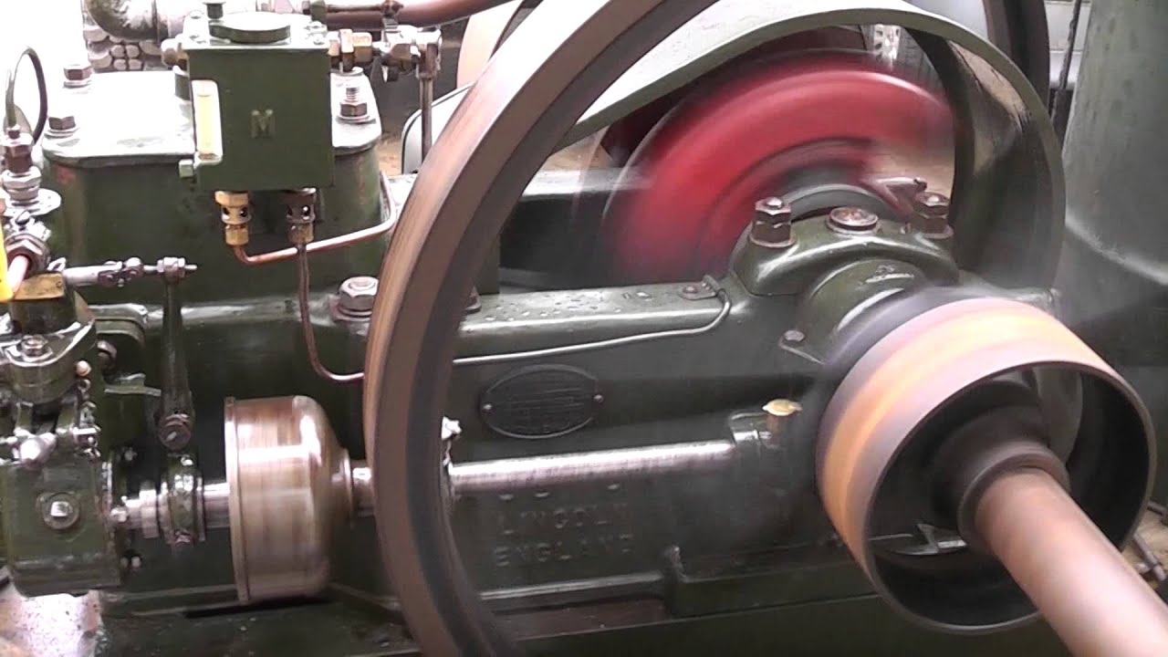 Ruston Hornsby 1XHR Stationary Diesel Engine Open Crank - YouTube